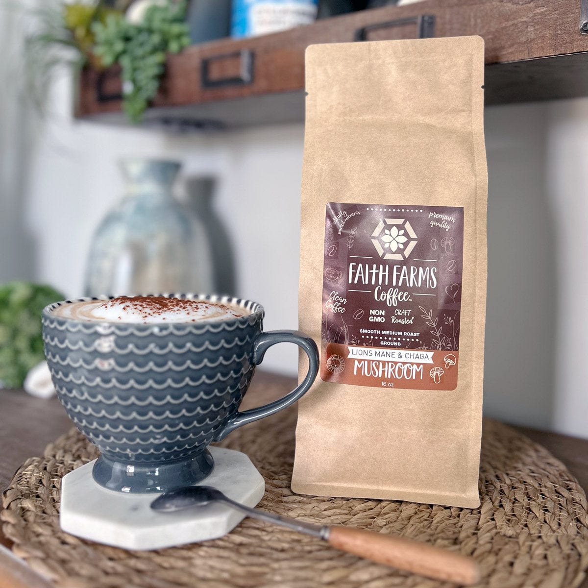 Mushroom Coffee | Lion's Mane & Chaga Coffee - Faith Farms Coffee – Yonder